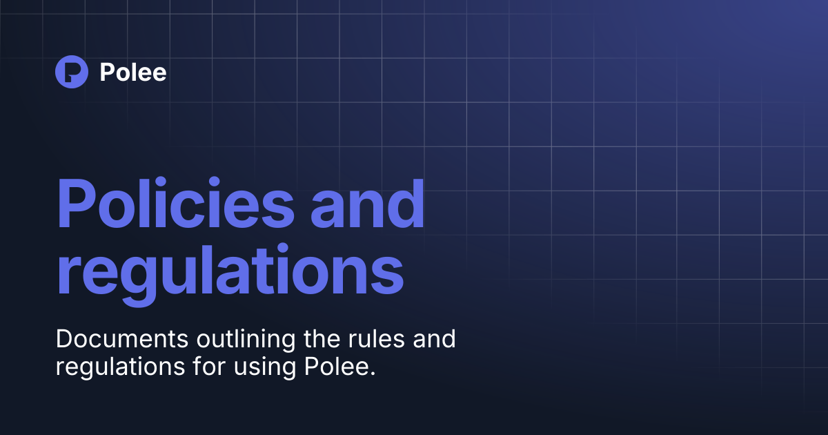 Policies and regulations | Polee